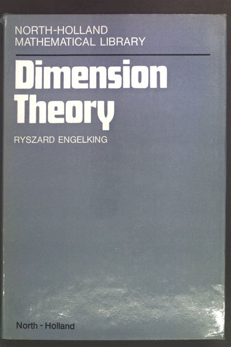 dimension theory north holland mathematical library vol 19 by