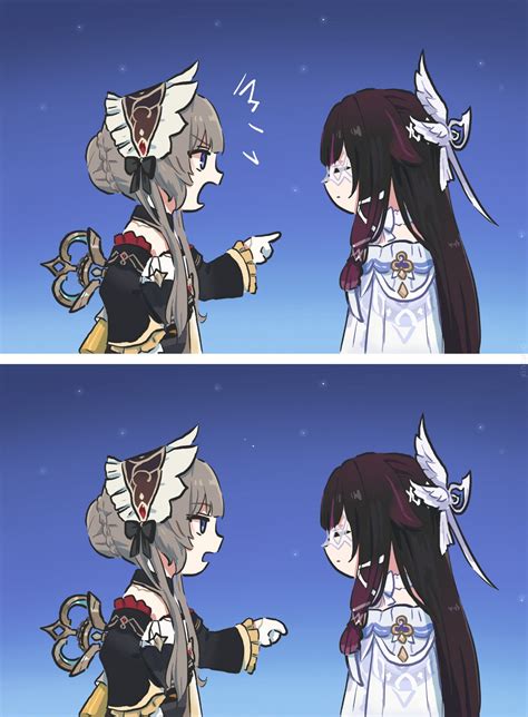 Columbina And Sandrone Genshin Impact Drawn By Xinzoruo Danbooru