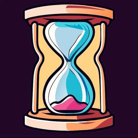 Premium Vector Glass Hour Doodle Vector Illustration