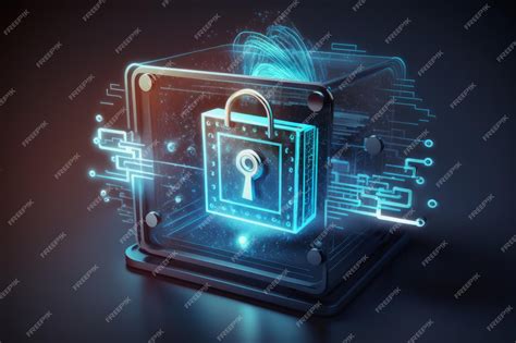 Premium Photo Data Security Concept With Padlock And Binary Code Generative Ai