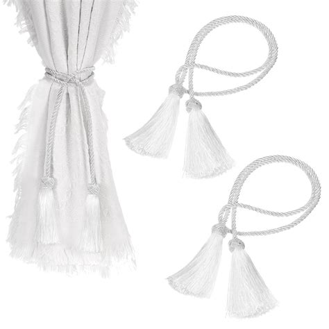 Tassel Curtain Tiebacks Curtain Holdbacks With Tassel Handmade Braided Decorative Tiebacks Rope