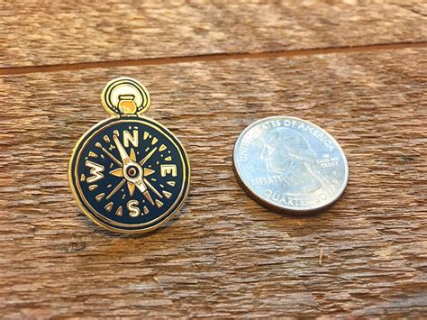 Compass Enamel Pin Explore Pin Single Hard Enamel Pin With Etsy