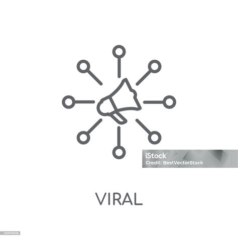 Icône Virale Linéaire Contour Moderne Concept De Logo Viral Sur Fond