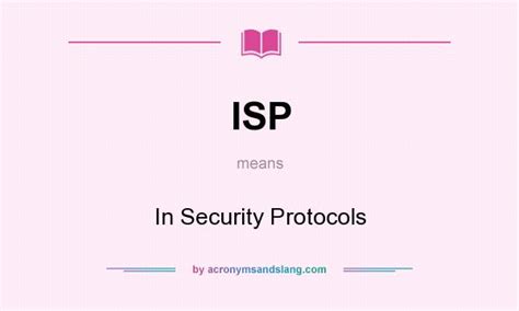Isp In Security Protocols In Undefined By