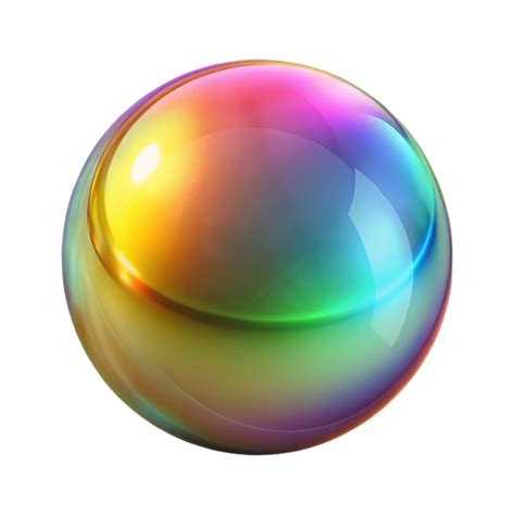 Rainbow Orb Glossy Sphere 56222906 Png
