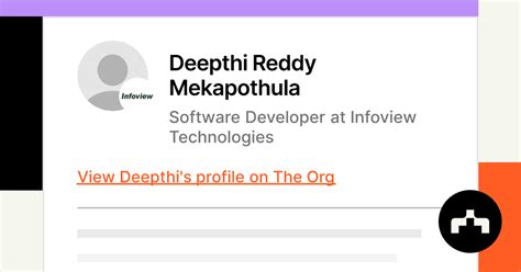deepthi reddy mekapothula software developer at infoview technologies