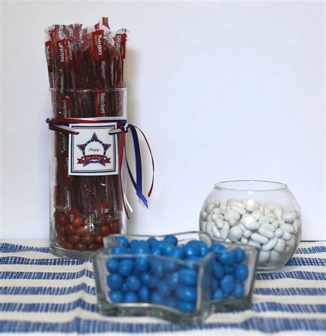 4th Of July Candy Jars Patriotic Party Table Decor Recipes Just 4u