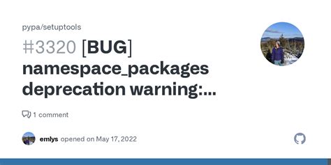 Bug Namespacepackages Deprecation Warning Typeerror Expected String Or Bytes Like Object