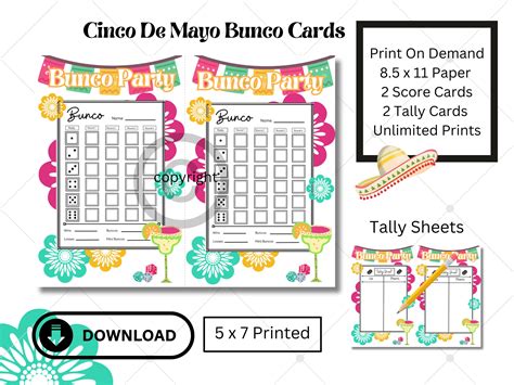 Bunco Cards May Bunco Cards For May Bunco Parties And Fun Bunco Cards