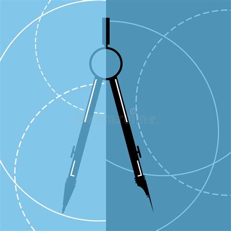 Creative Architect Compass Illustration Stock Vector Illustration Of