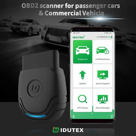 Idutex Tpu 300 Bluetooth Obd2 Dongle With Software Installed For