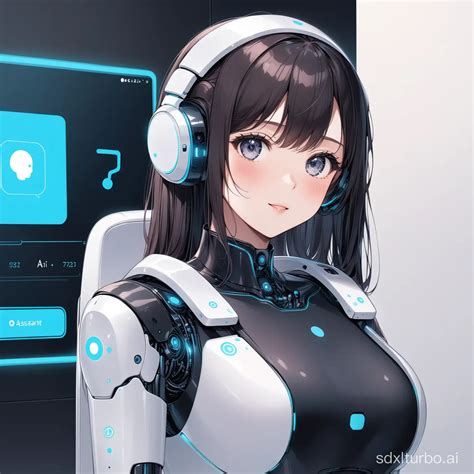 Girl Holding Smartphone With Ai Assistant Sdxl Free Online