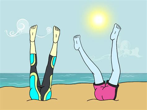 Fluttershy And Rainbow Dash Headfirst In The Beach By Fabianginger On