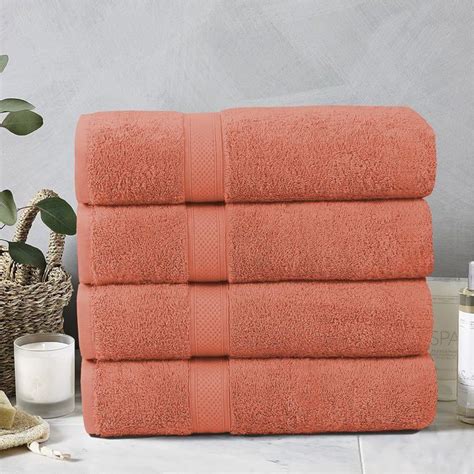Lot De 4 Serviettes De Bain De Luxe En Coton De Qualité Supérieure 4