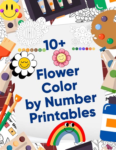 Printable Flower Color By Number Sheets Fun And Easy Floral Coloring