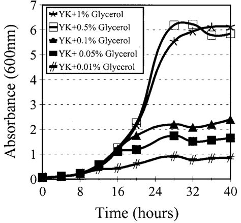 Growth Curve Of M Smegmatis Ykkt 100 Ml Flasks In Triplicate