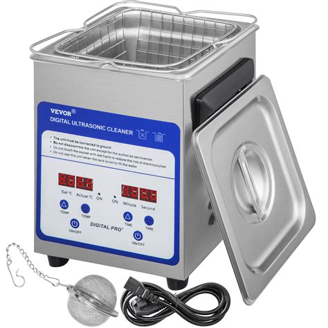 Vevor Limpiador Ultrasónico Digital Máquina De Limpieza Ultrasónica 2l