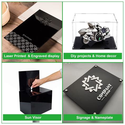 Buy Acrux7 6 Pack 5x7 Inch Black Plexiglass Sheets Acrylic Sheets Black Cast Acrylic Sheet 14