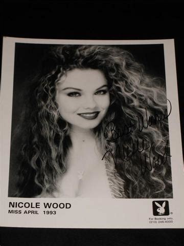 Nicole Wood Autographed Playmate Promo Photo Rare 16918813