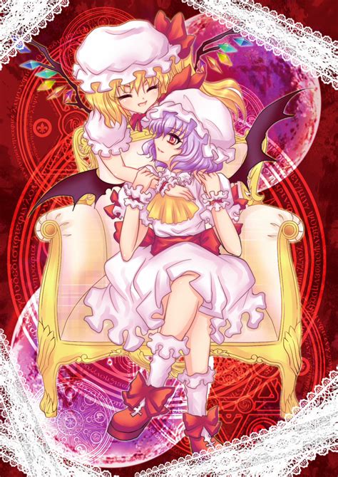 Remilia Scarlet And Flandre Scarlet Touhou Drawn By Riyunhalodark