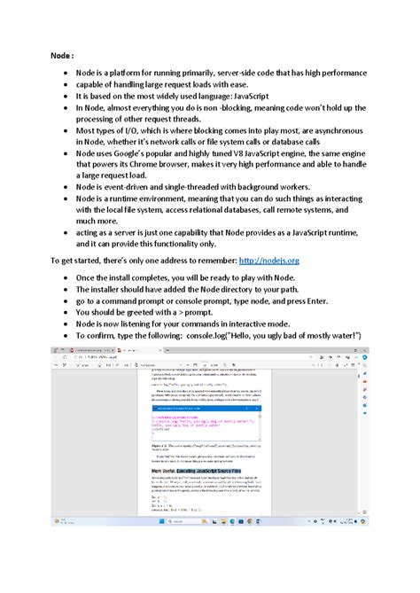 Node Class Notes Node Node Is A Platform For Running Primarily