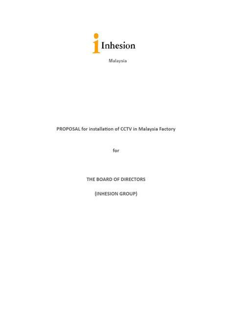 Cctv Proposal Malaysia To Bod Inhesion Group V1 Signed Pdf Closed Circuit Television