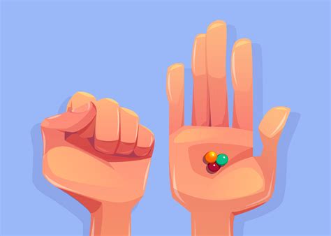 Guess Which Hand Game With Closed And Open Palms 14320353 Vector Art At