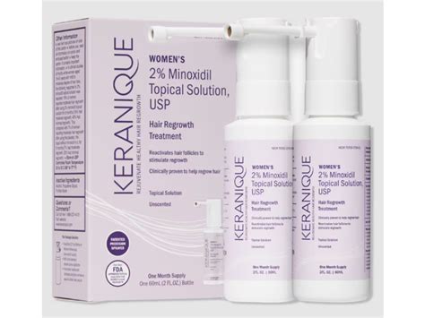 Keranique Hair Regrowth Treatment 2 Minoxidil 2 Fl Oz 60 Ml 2 Count