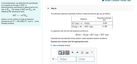 Solved Review | Constants 1 Periodic Table Part A In | Chegg.com