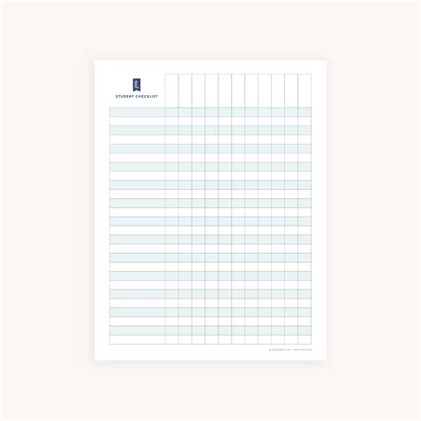 Student Checklist Printable Simplified® By Emily Ley
