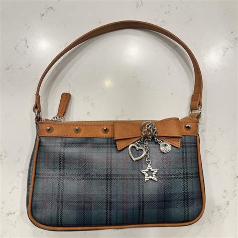Nwot Dollskill Green Plaid Bow Shoulder Bag With Depop