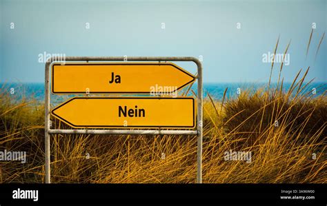 An Image With A Signpost Pointing In Two Different Directions In German