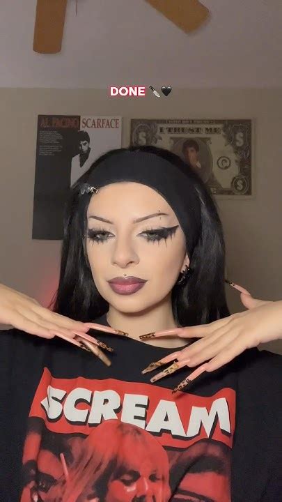 Summerween Inspired Makeup 🖤🔪🎃summerween Halloween Makeup Makeupchallenge Youtube