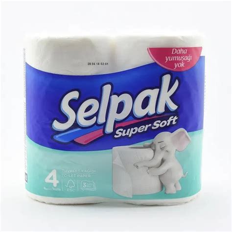Toilet Paper Super Soft Roll 4 Pack Selpak Luxe Colombo