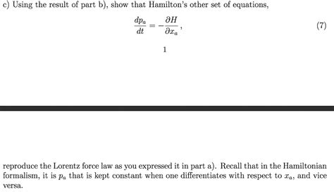 solved a show that the lorentz force law can be written as