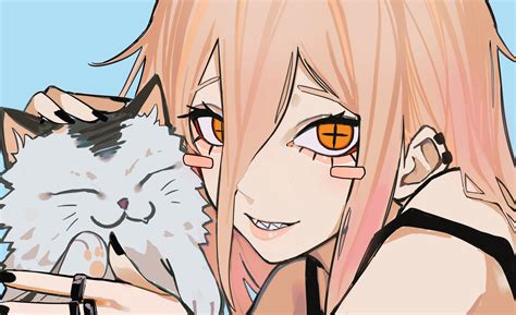 Power And Meowy Chainsaw Man Drawn By Sailen Danbooru
