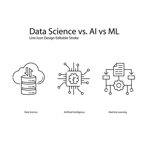 premium vector artificial intelligence ai machine learning ml data science vector illustrtaion