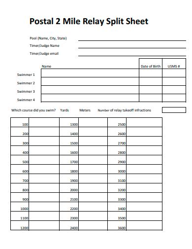 Free 10 Split Sheet Samples In Pdf