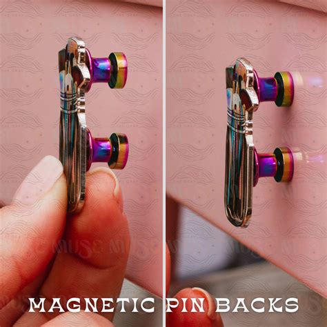 Deluxe Magnetic Locking Pin Back For Enamel Pins Rad Backs The Gray