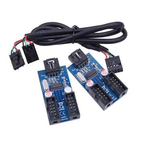Update Usb Header Splitter To 9pin From 1 To 24 Female Long Cable