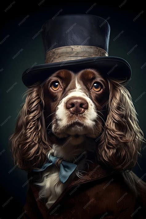 Premium Photo Cocker Spaniel In A Hat
