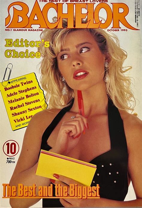 Bachelor October 1993 Glamour Magazine Boobsie Twins Adele Stephens