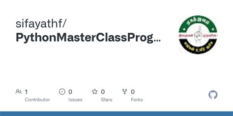 Github Sifayathfpythonmasterclassprograms