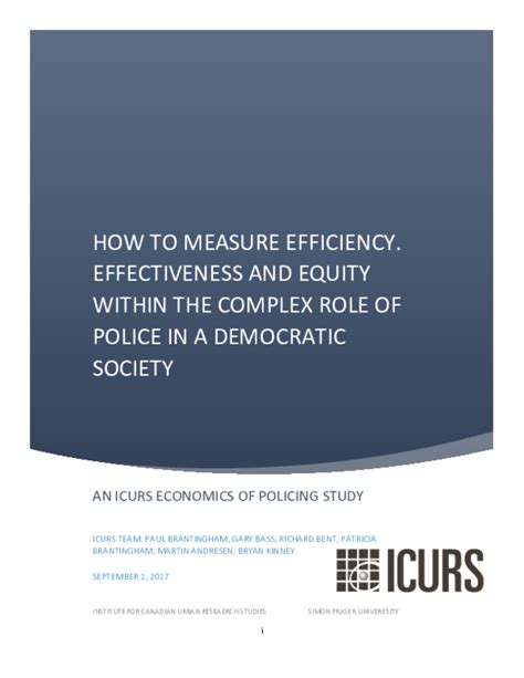 Pdf How To Measure Efficiency Effectiveness And Equity Within The