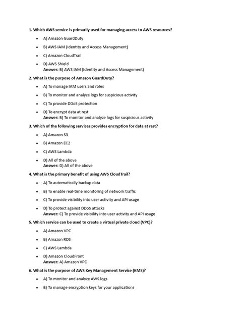 Aws Security Specialty Exam Practice Quiz Pdf Amazon Web Services Cloud Computing