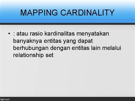 Keterhubungan Mapping Kardinalitas Perancangan Basis Data Education Fair