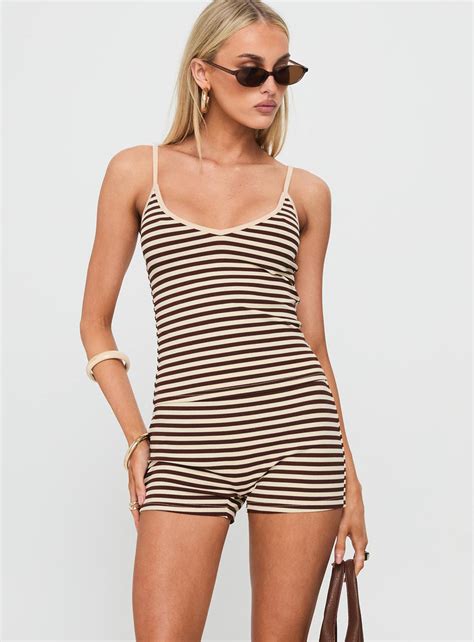 All About You Micro Set Chocolate Stripe Princess Polly