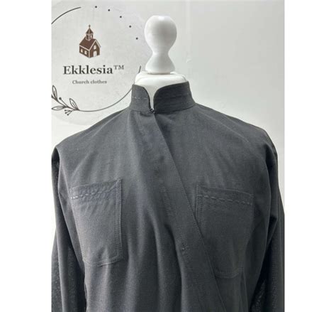 Embroidered Inner Cassock Orthodox Black Cassock Light Summer Cassock
