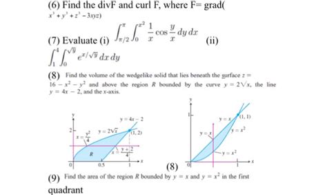 solved 6 find the divf and curl f where f grad 7