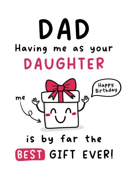 Funny Birthday Card Dad From Daughter Thortful Happy Birthday